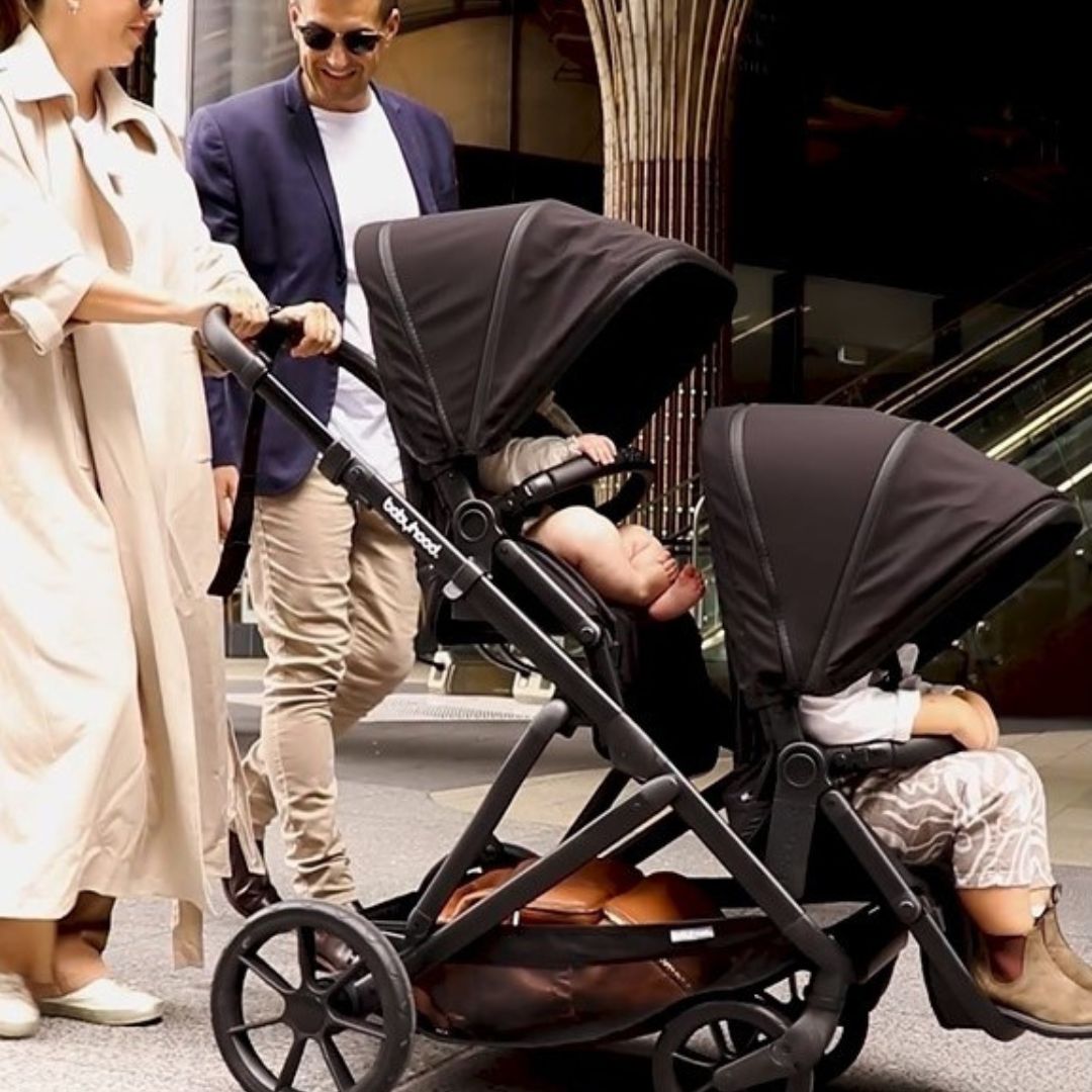 Doppio Plus Double Pram | 18 Seating Configurations | Inline Pram ...